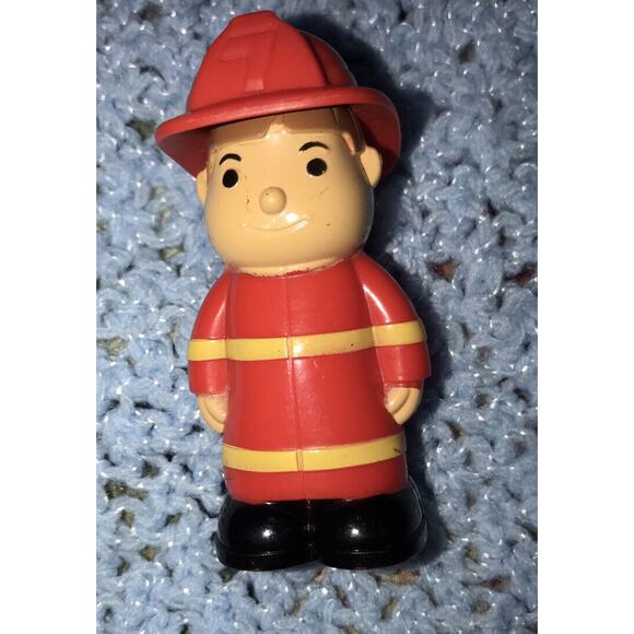 Unbranded | Toys | Vintage Fireman Figurine Toy Red Outfit 7 On Hat 2 ...